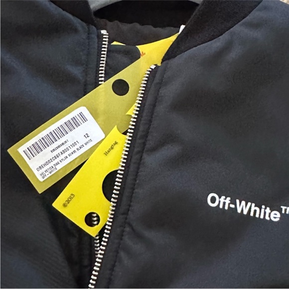 Off-White | Jackets & Coats | Nwt Offwhite Helvetica Diagonal Nylon ...